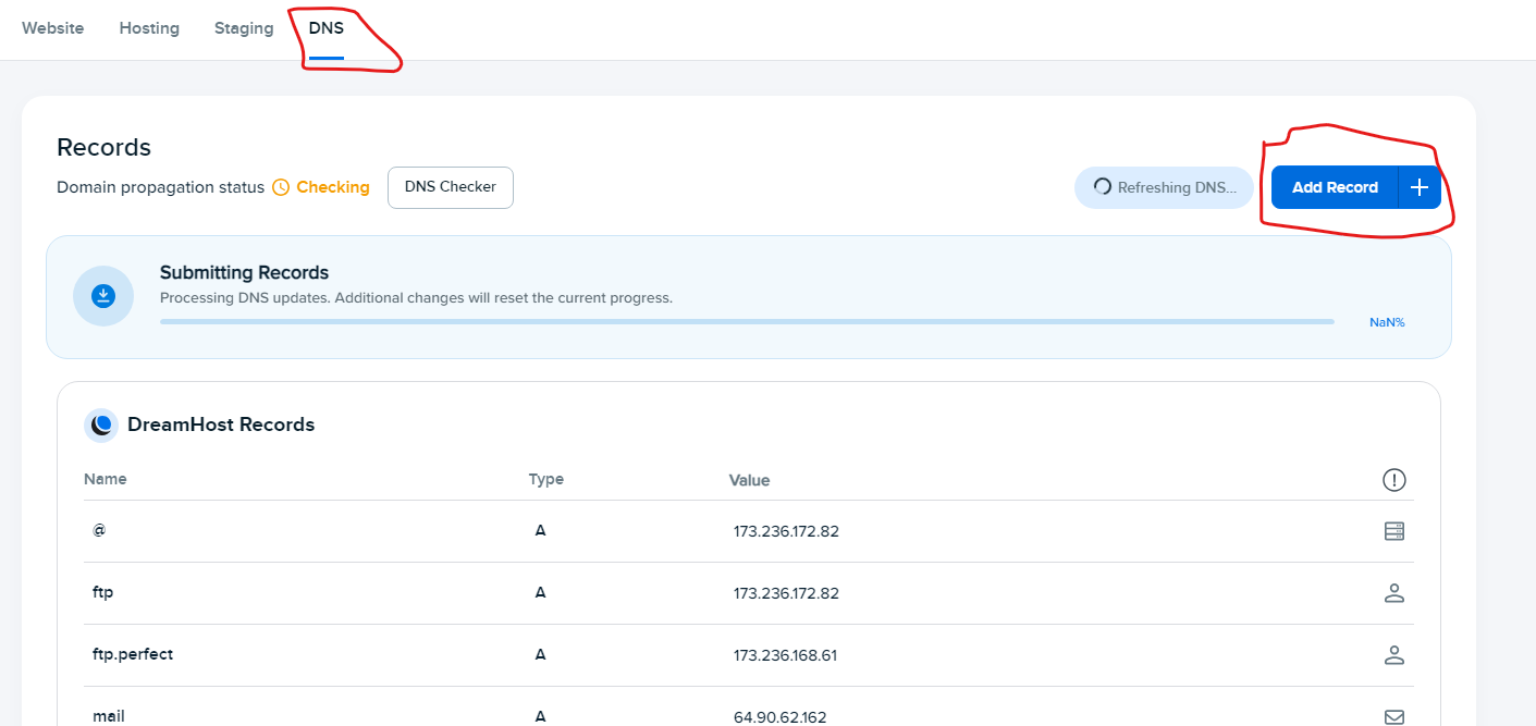 Zoho MX Record Configuration in DreamHost